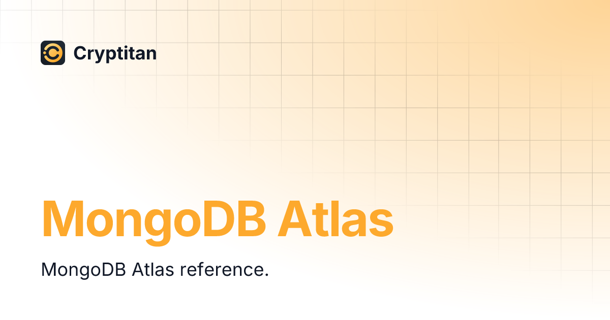 MongoDB Atlas | Cryptitan
